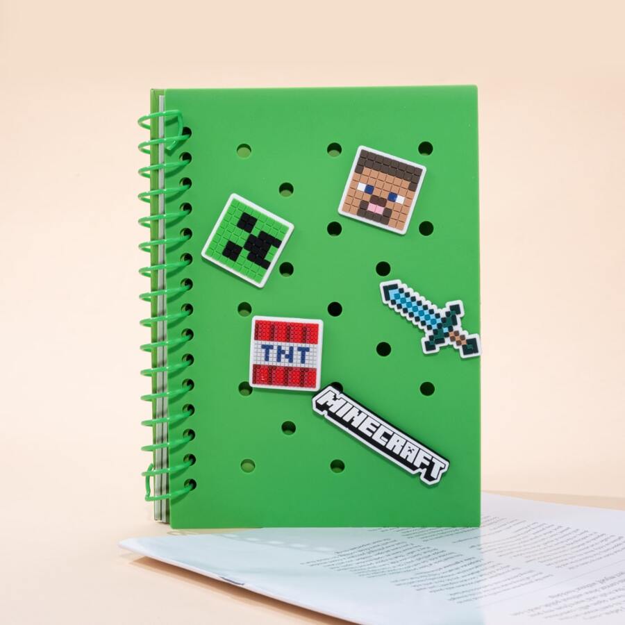 Miniso Minecraft Series Spiral Notebook Thick Paper, 80pages Spiral ...