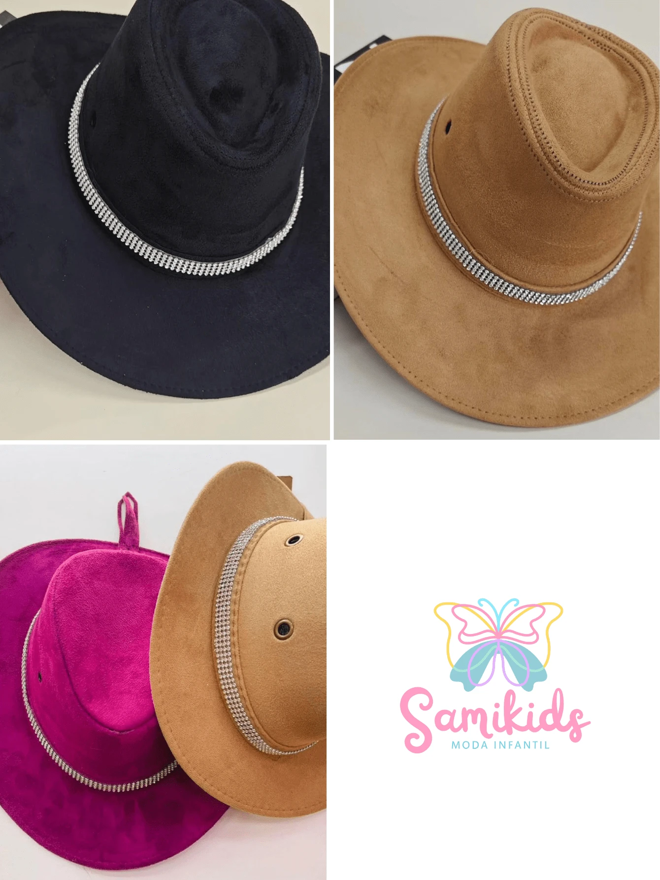 Sami Kids - Chapéu Boiadeira Brilhante Multicolorido para Crianças 04 a ...