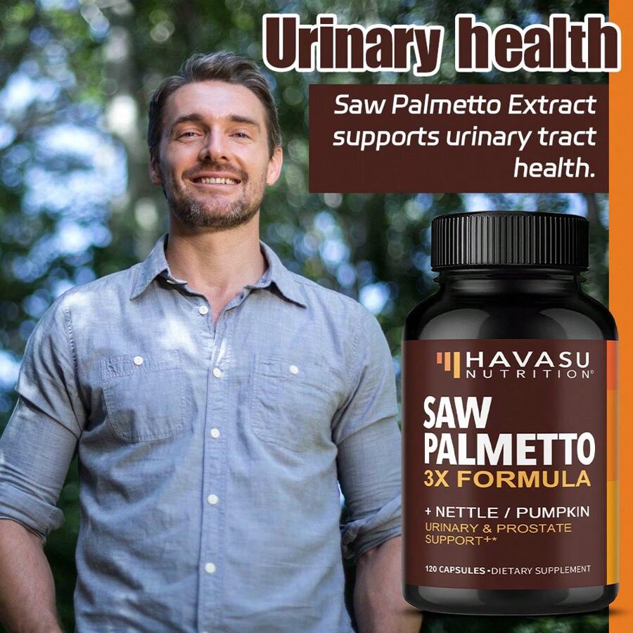 Saw Palmetto 3X Formula Capsules -Saw Palmetto Blend, Supports Prostate ...