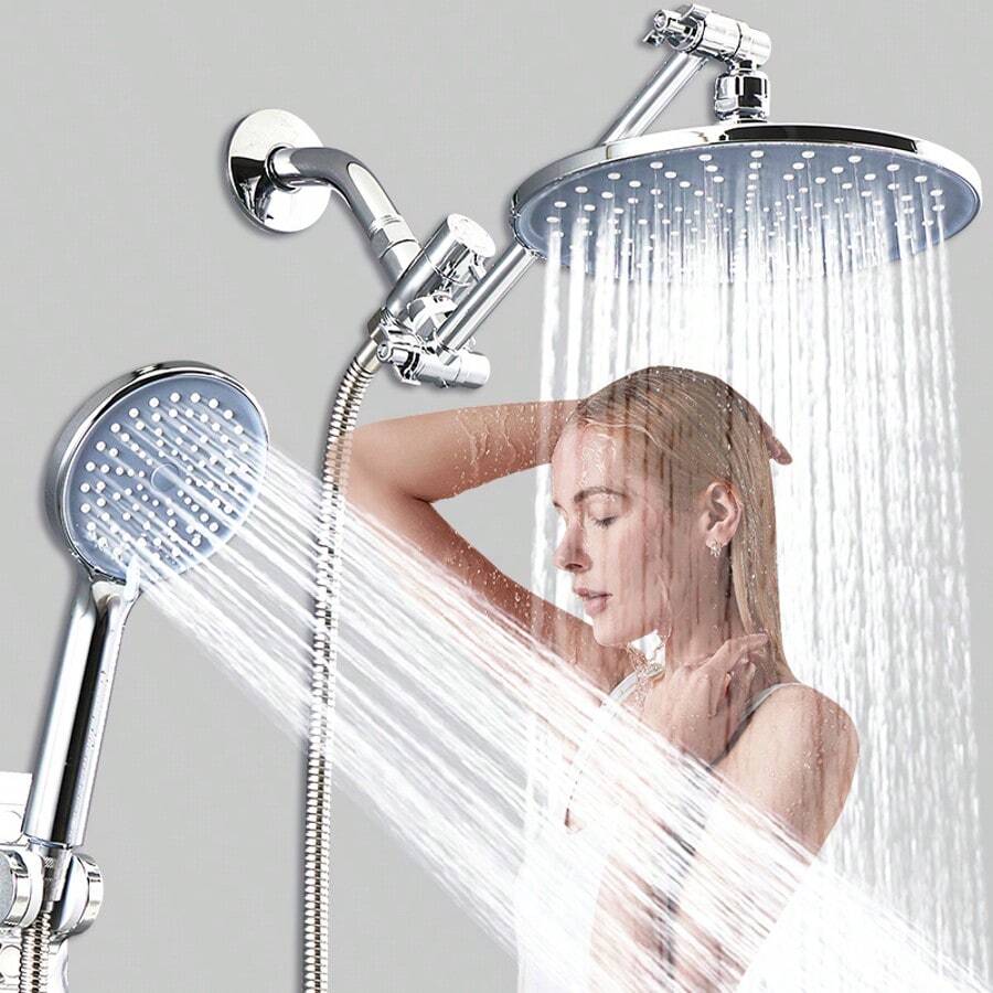 Home Bathroom Set Shower Round Shower, Handheld Spray With Ultra-Thin ...