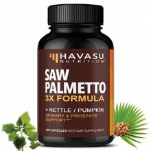 Saw Palmetto 3X Formula Capsules -Saw Palmetto Blend, Supports Prostate ...