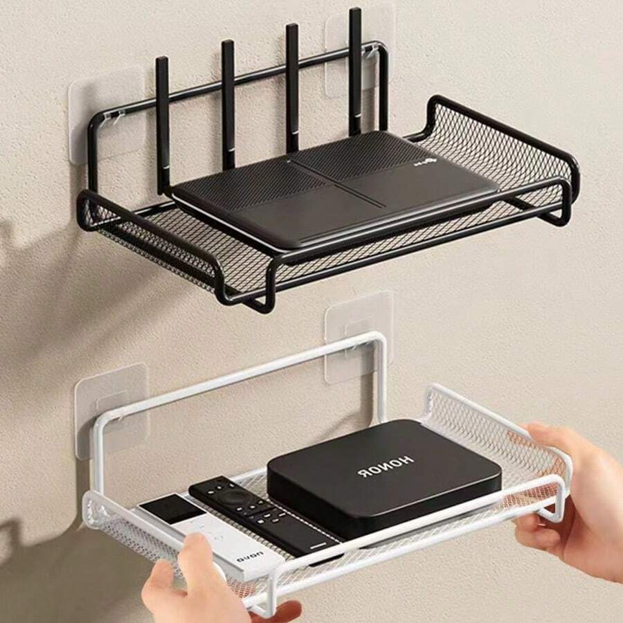 [Super Load-Bearing]No Punching Router Wall Rack Paste Wall Rack ...