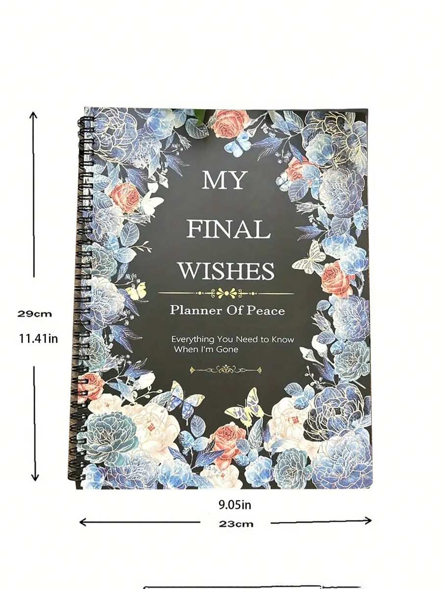 1PC My Final Wishes Planner: Everything You Need To Know When I'm Gone ...