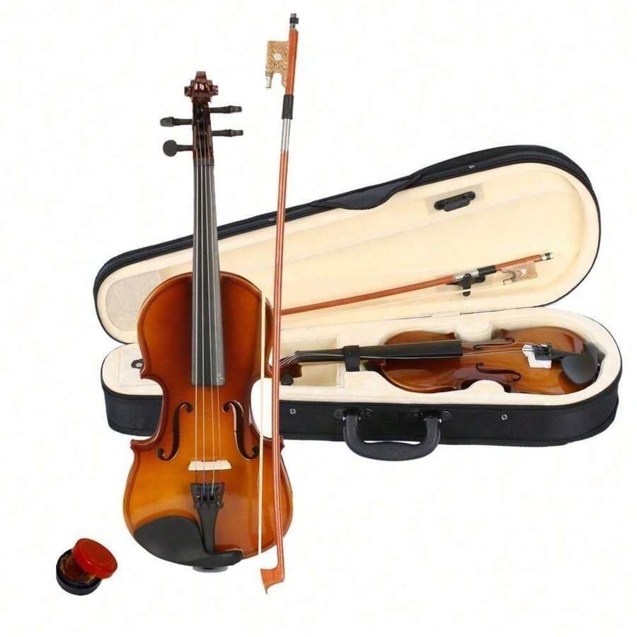 1/2 Acoustic Violin Fiddle For Beginners Violin Starter Kit With Hard ...