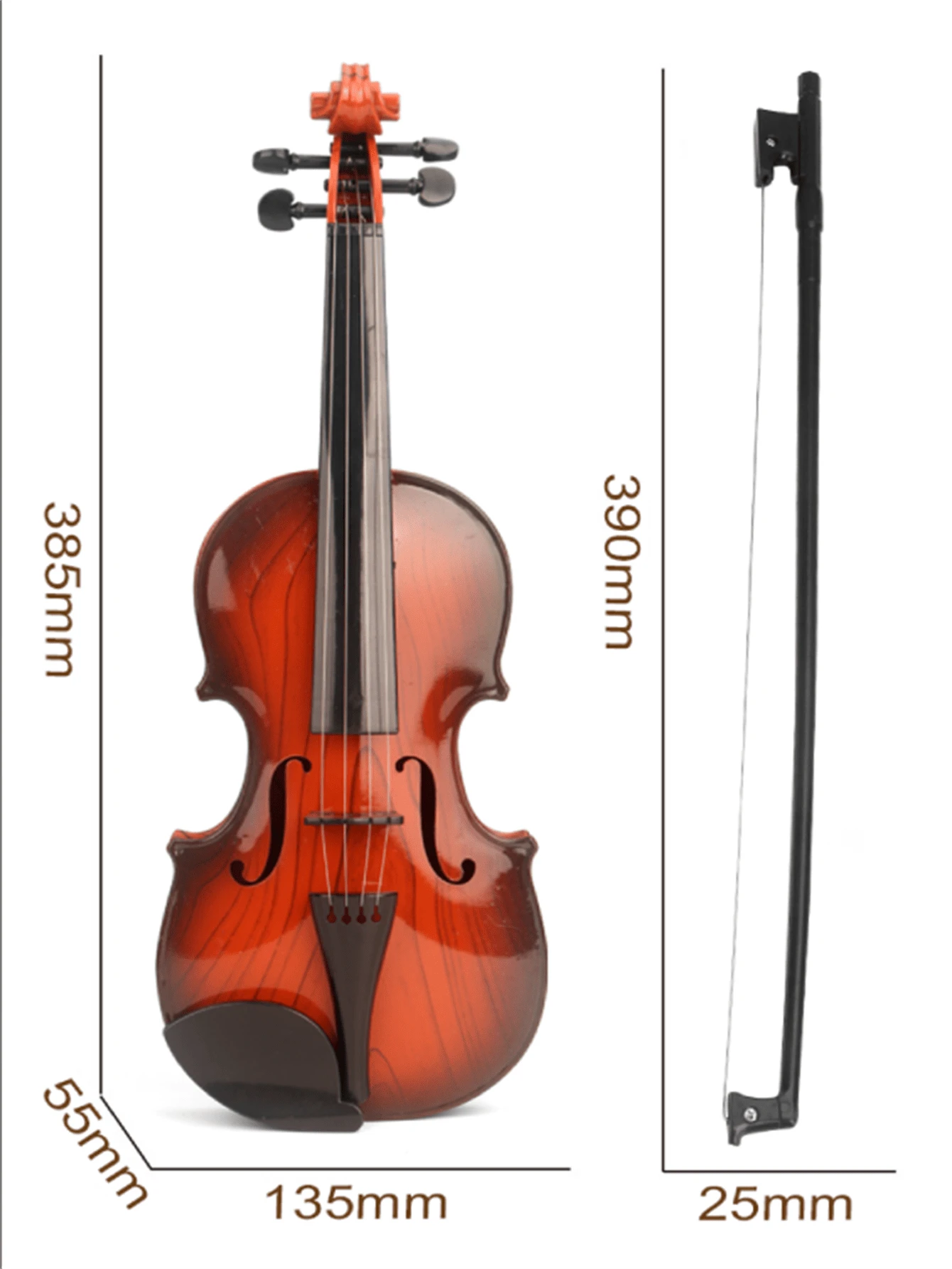 3-12 Years Old Kids Electric Mini Violin, Real-Like Electric Sensory ...