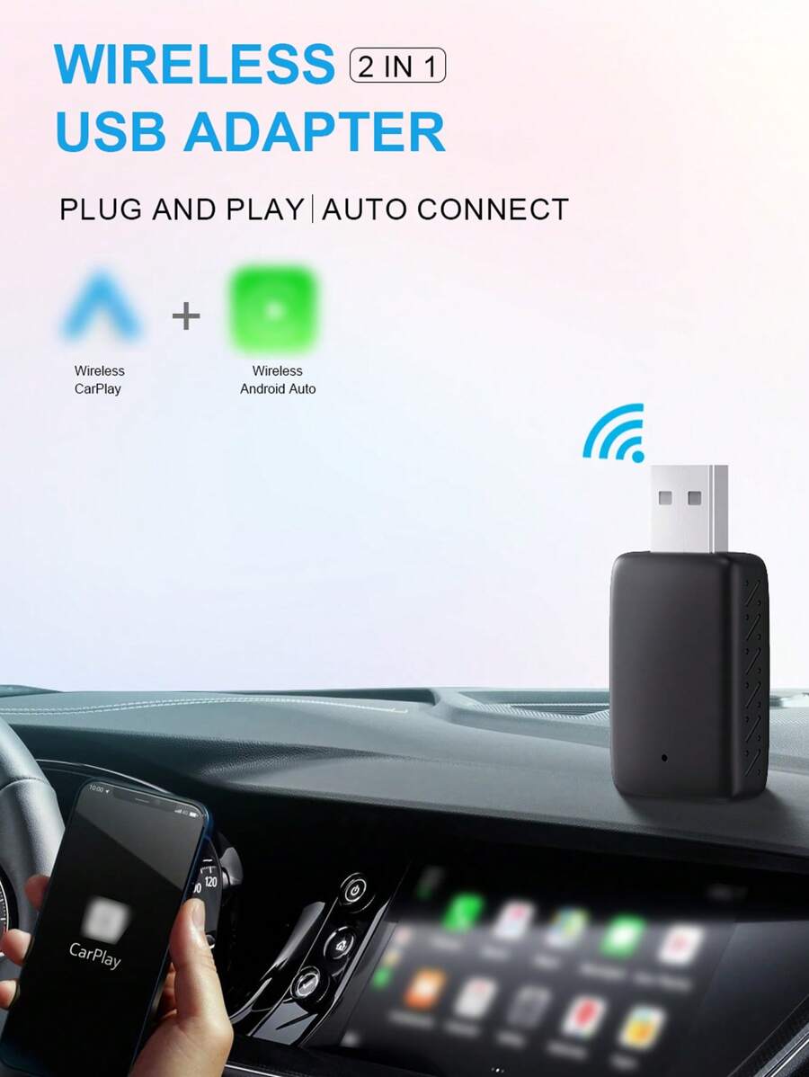 XUDA XUDA Neuer 2-in-1 Mini-Adapter für kabelloses Carplay und Android ...