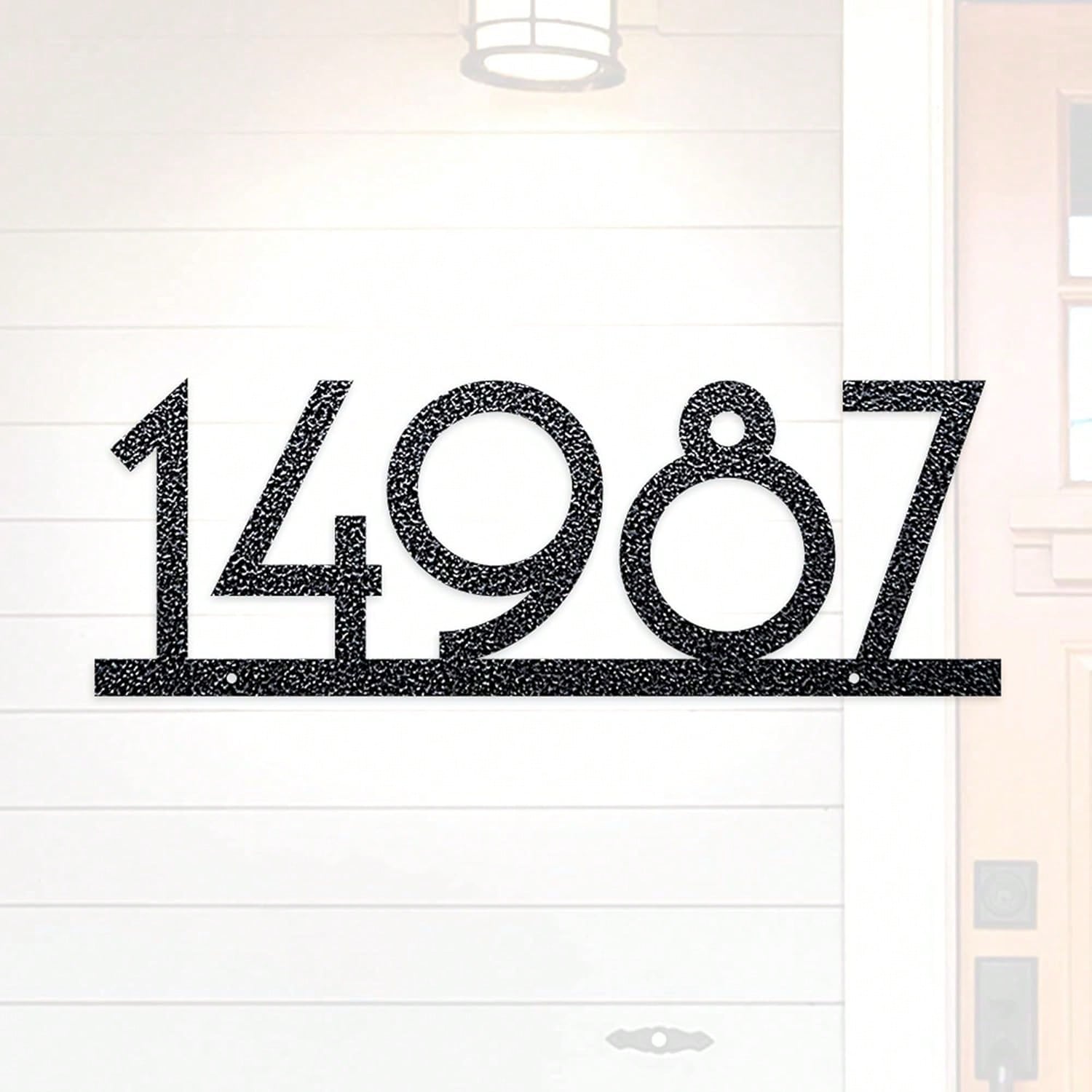 Personalized Metal House Number Sign | Custom Address Plaque | Mid ...