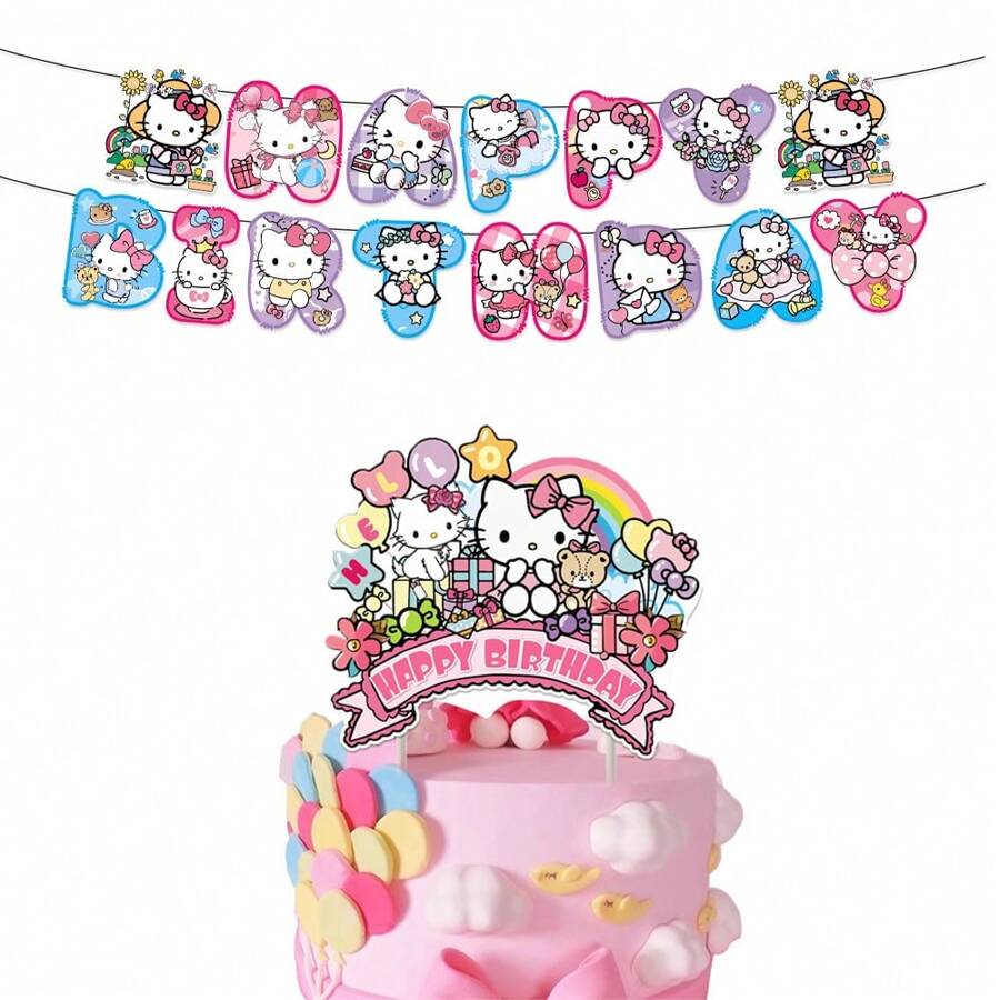 Sanrio Sanrio Party Decoration Hello Kitty Birthday Cake Topper, Hello ...