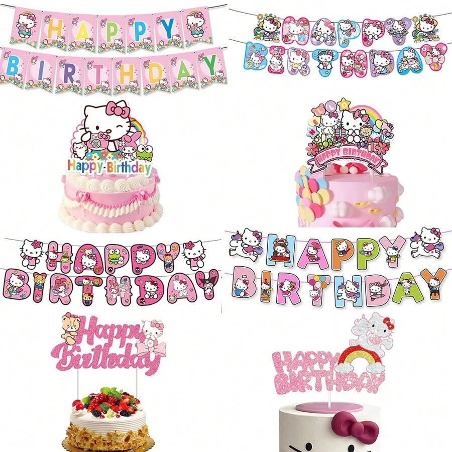 Sanrio Sanrio Party Decorations - Hello Kitty Birthday Cake Toppers ...