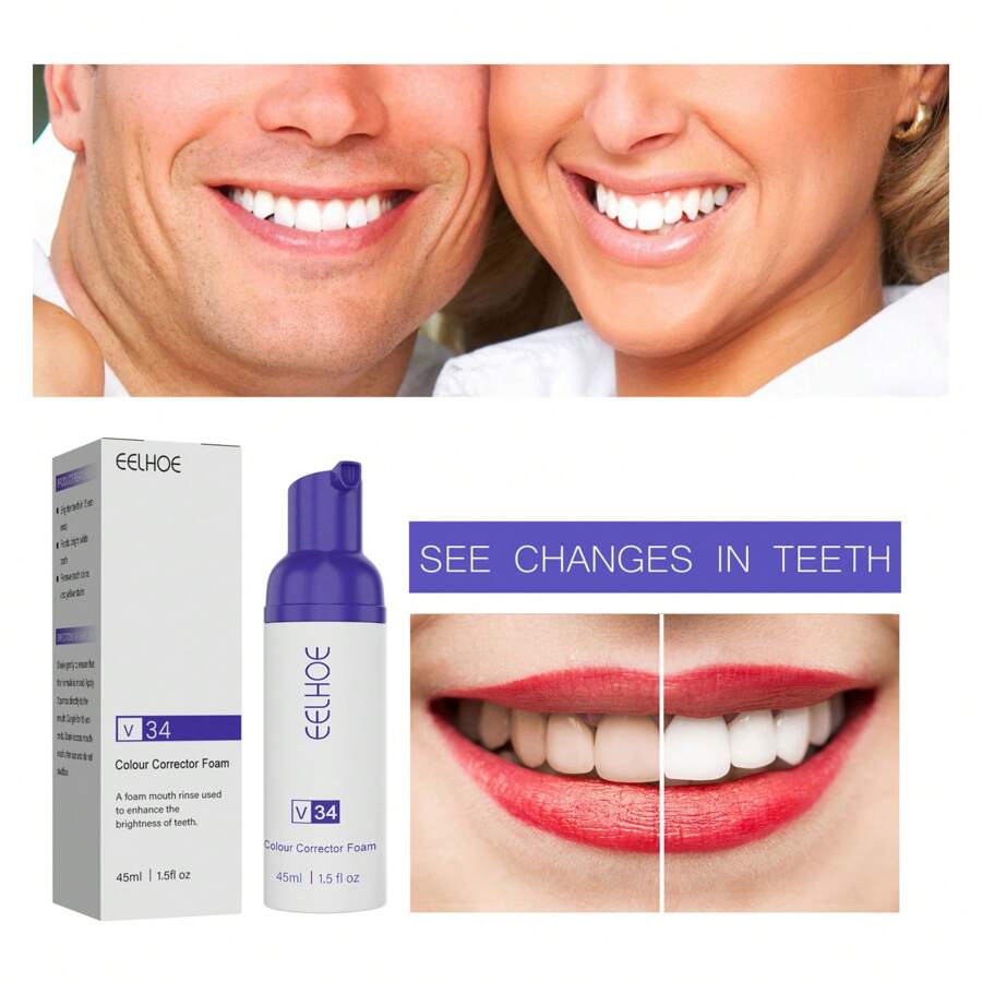 V34 Foaming Whitening Toothpaste, Cleans Teeth Tartar Teeth Stains ...