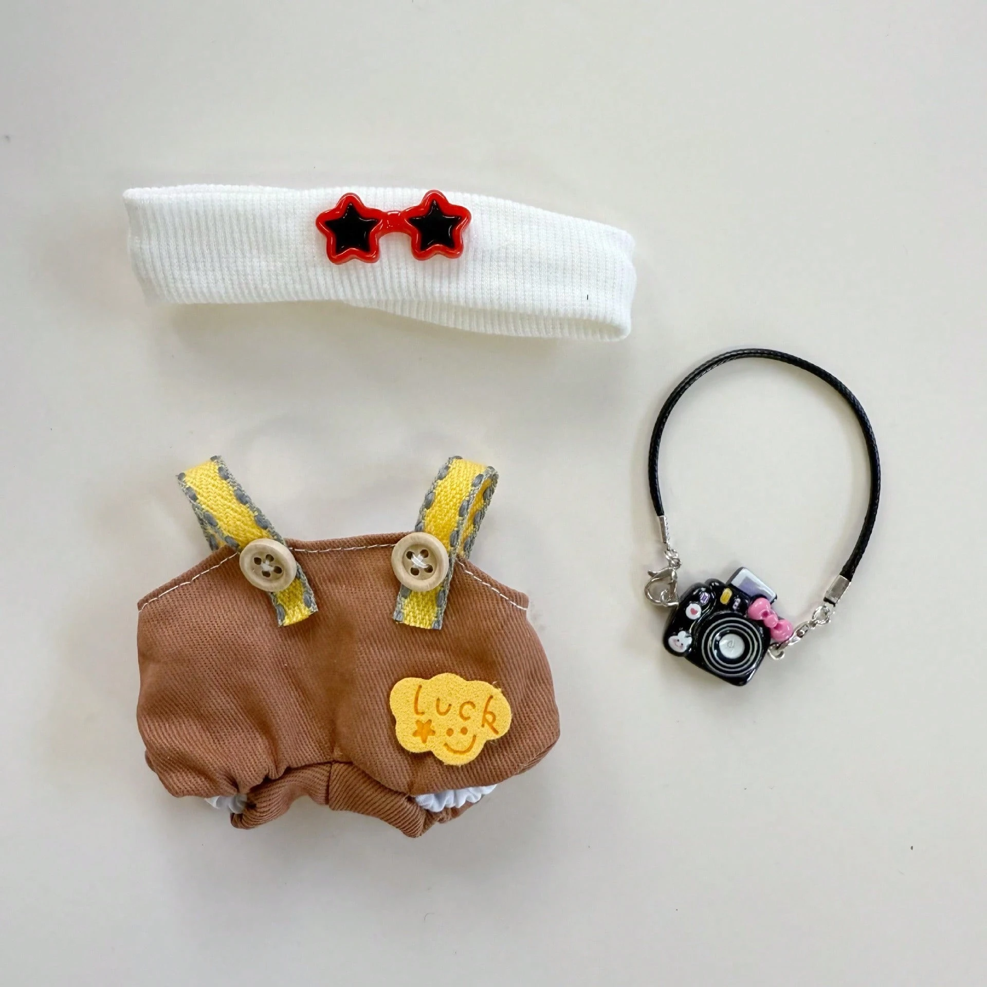 [Clothes Only] One & Two Generation LABUBU Pendant Outfit Set: Overalls ...