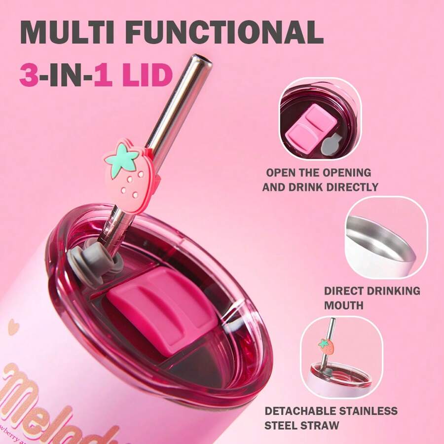 Miniso Sanrio Characters Series Straw Insulated Cooler Mug 530mL | SHEIN UK