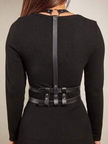 Leather Harness Body Belt , Adjustable Strappy Waist And Shoulder ...
