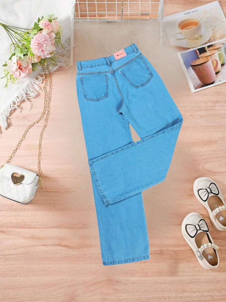 Calça Jeans Wide Leg para Adolescentes – Look Moderno e Feminino ...