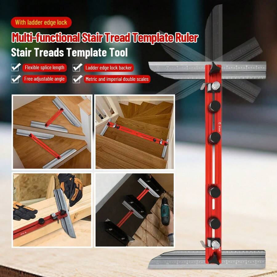 Solid Stair Tread Gauge Stair Treads Gauge Template Tool Stair Jig ...