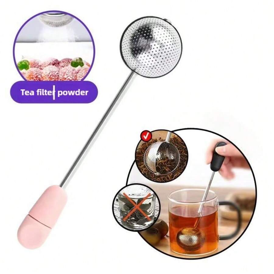 304 Stainless Steel Rotary Outdoor Tea Glass Filter Mesh Rotary Tea ...