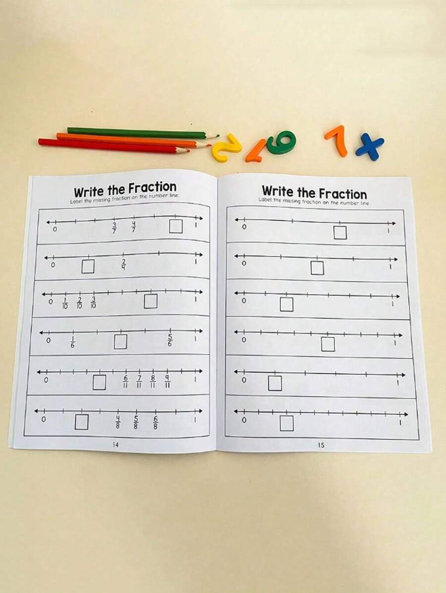 Set de tarjetas didácticas y cuaderno de ejercicios sobre fracciones ...