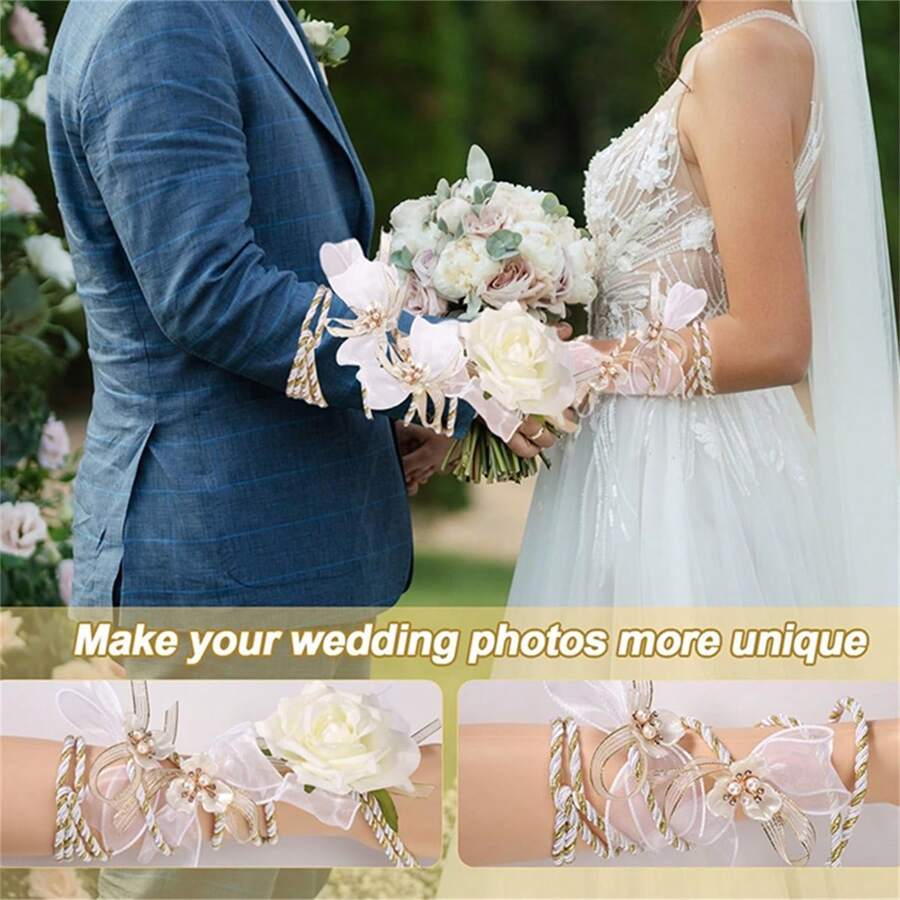 Wedding Lasso Rope White Rose Flower Traditional Lazo Cord Wedding ...
