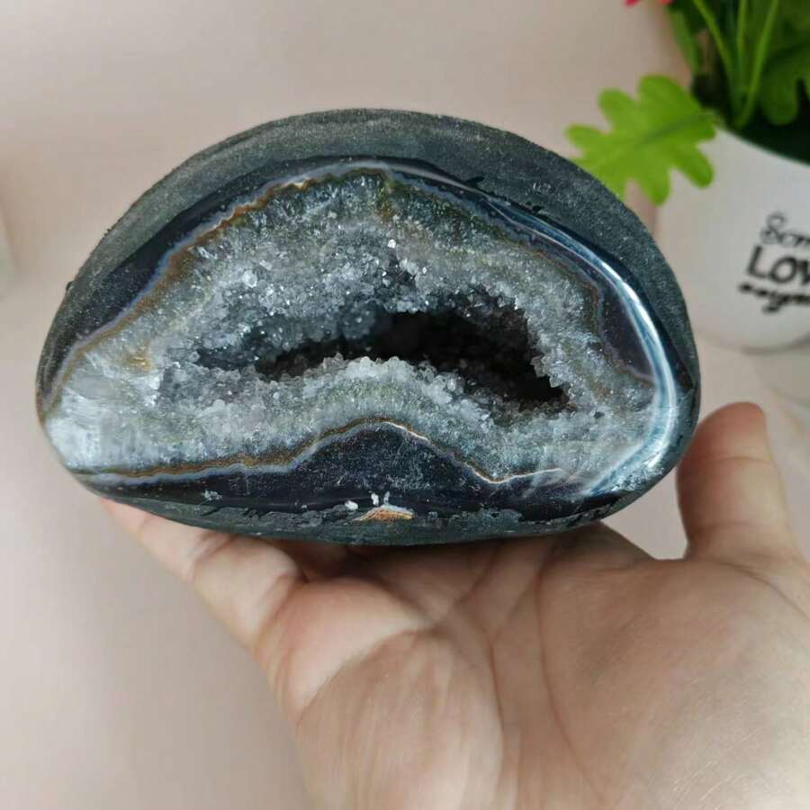 Smiling Volcanic Energy Crystal Stone Ornament, 3.07 Inches High, 4.37 ...