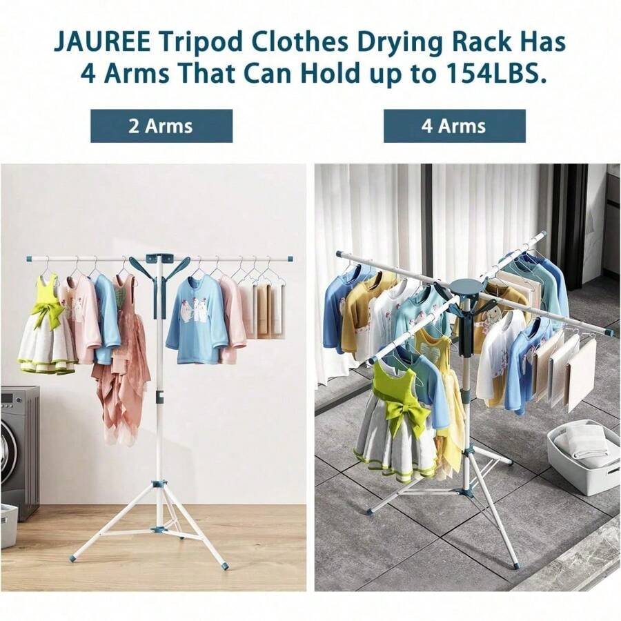 Tripod Clothes Drying Rack Folding Indoor, Portable Drying Rack ...