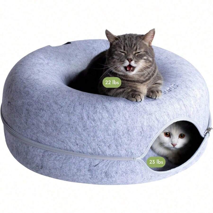 Peekaboo Cat Cave For Multiple & Large Cats Up To 30 Lbs, Scratch ...