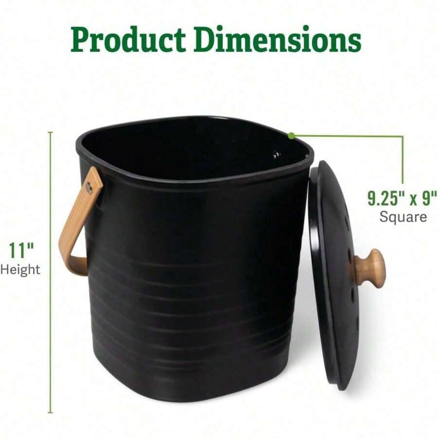 Contemporary Compost Pail | Stylish Kitchen Countertop Compost Bin With ...