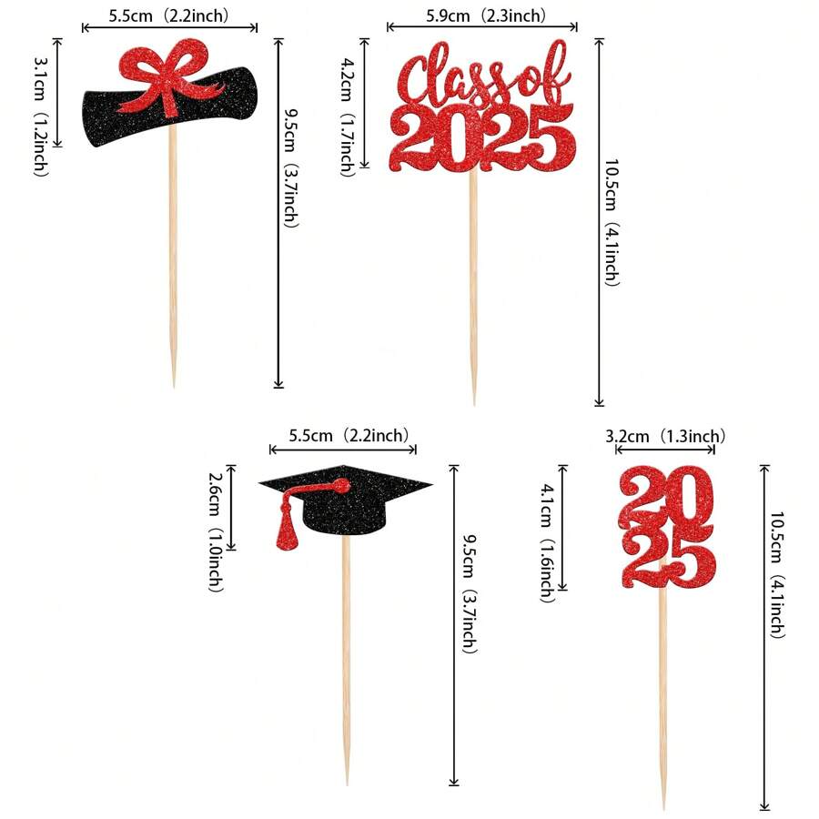 12/24 pièces Décoration pour cupcakes sur le thème de la remise des ...