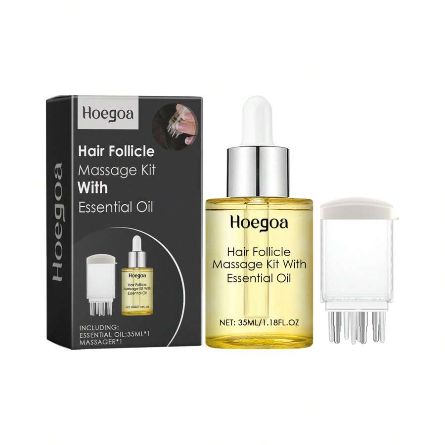 Hair Follicle Massage Kit With Essential Oil, Smooth Dry Short-Tempered ...