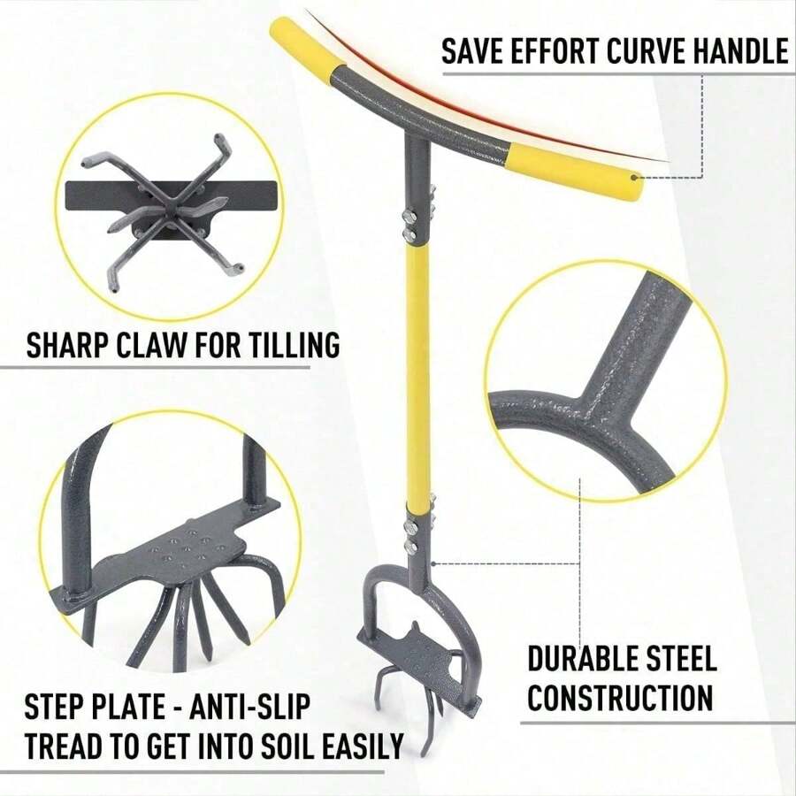 Hand Tiller Garden Claw, Garden Twist Tiller Heavy Duty, Manual Soil ...