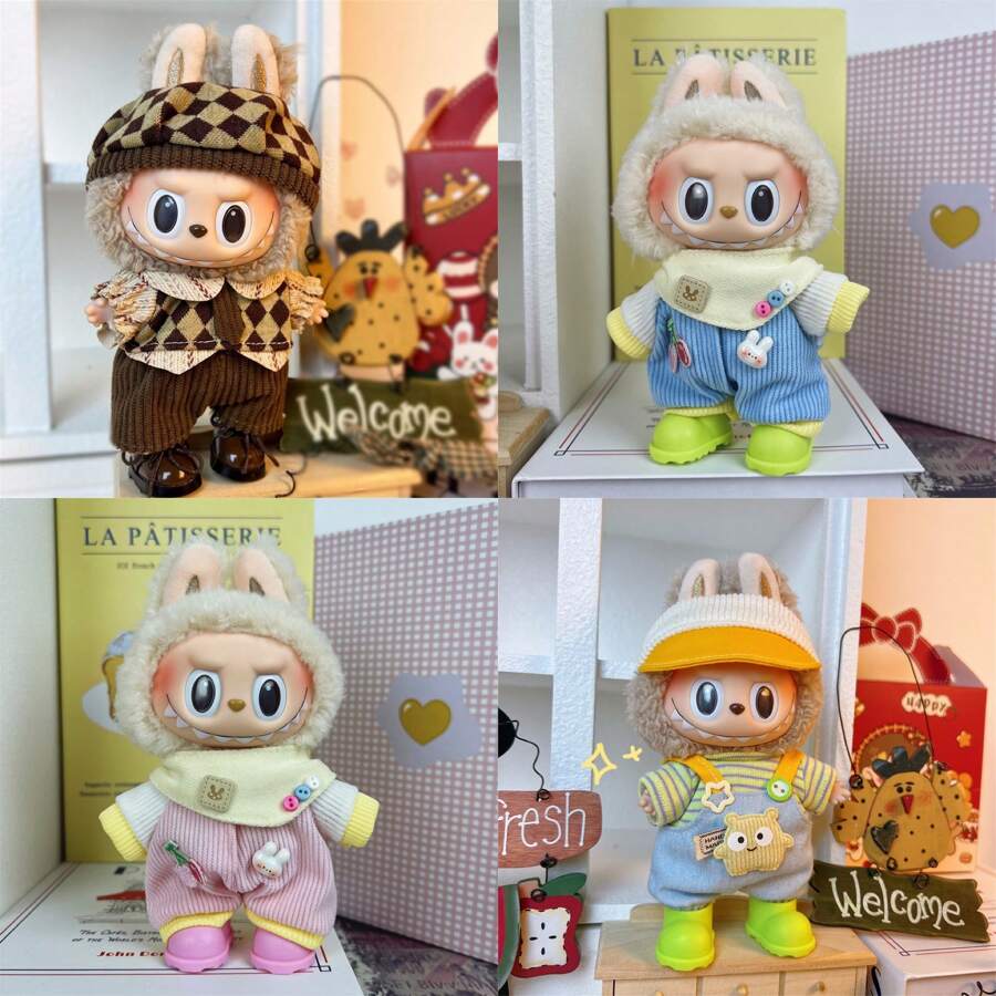 [Clothes Only] 17cm First Generation LABUBU Blind Box Plush Clothing ...