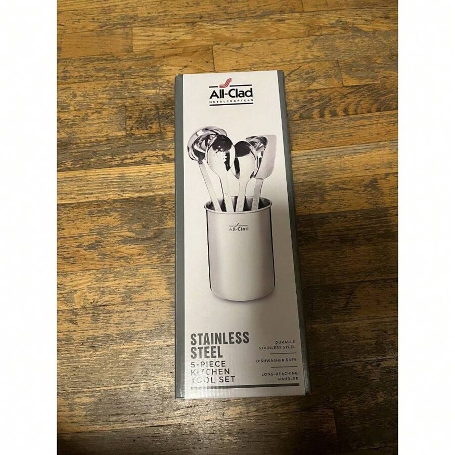 All-Clad Professional Stainless Steel Kitchen Gadgets And Caddy 5 Piece ...