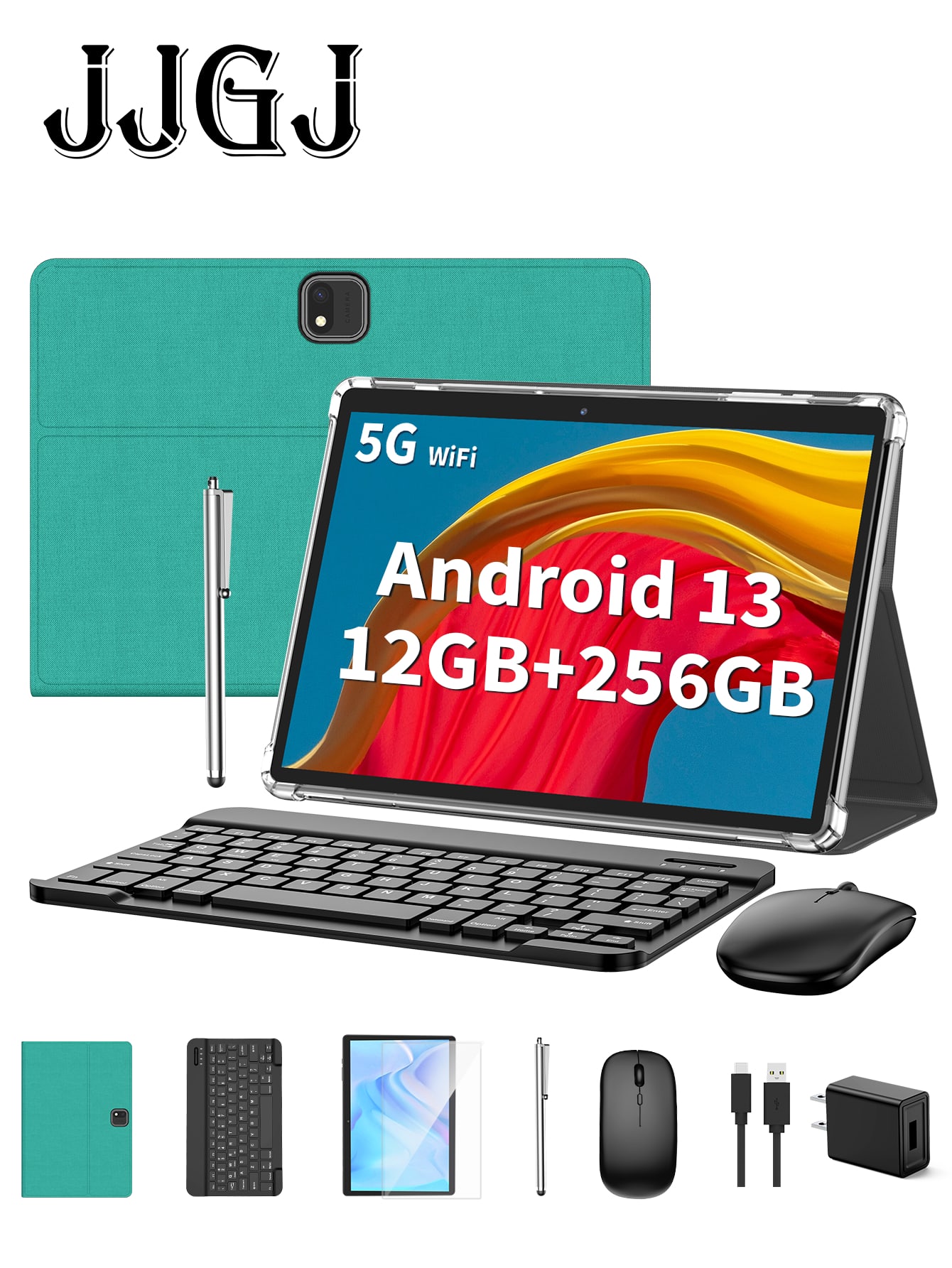 Tableta 2 en 1 más nueva de 2025, Android 13 de 10,1 pulgadas, 12 GB de ...