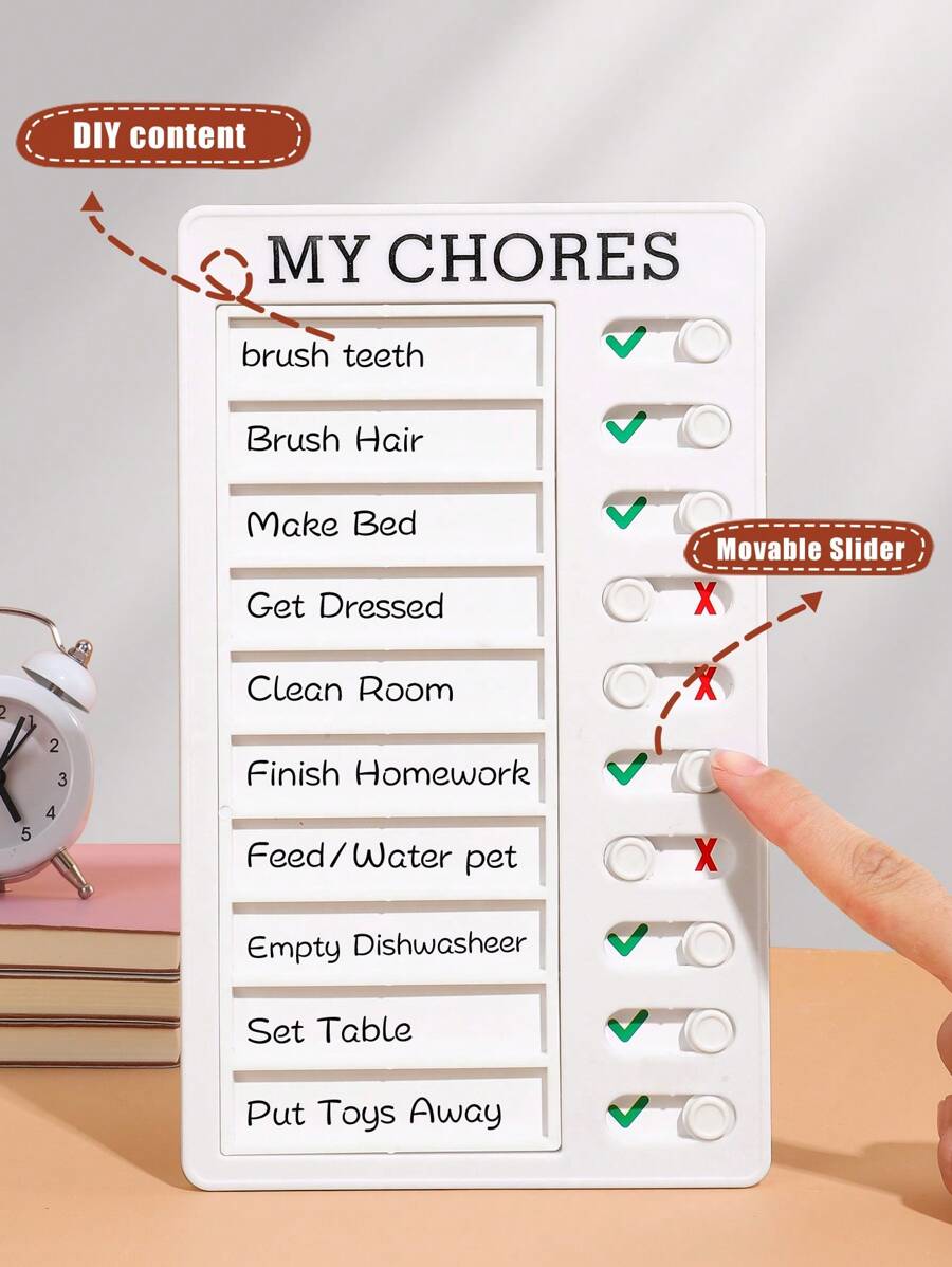 1pc/To Do List Board,Removable And Repeatable Portable Chore Chart Memo ...