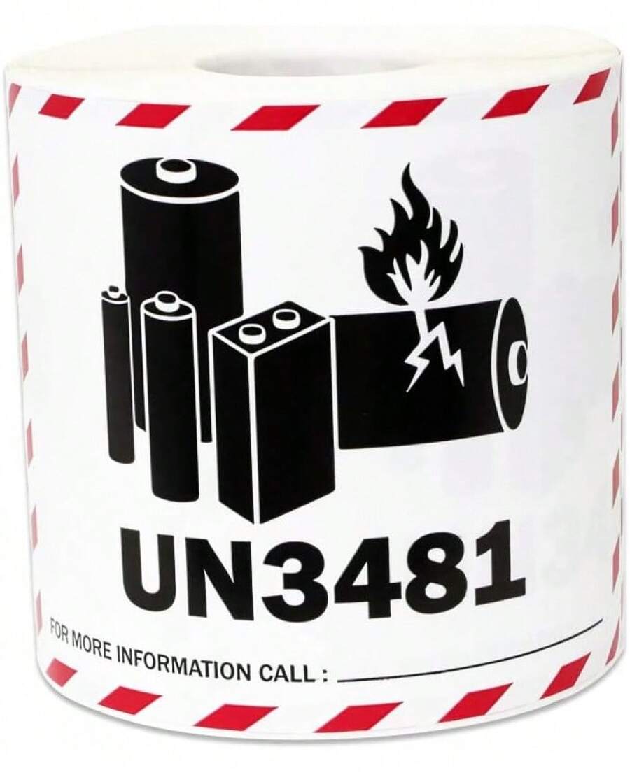 UN3481 Label - 4 X 3 Inch Lithium Ion Battery Warning Stickers ...