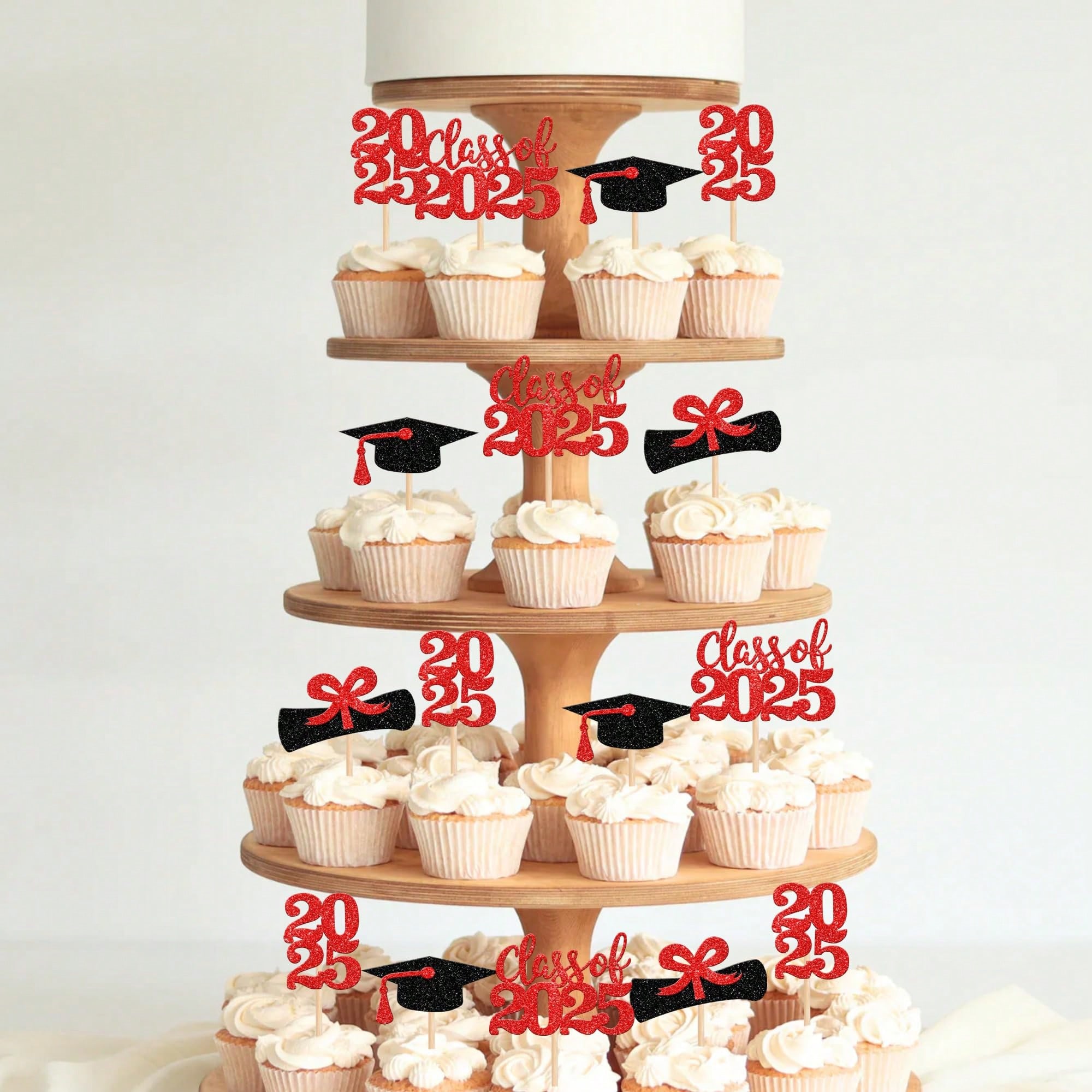 8/24 pièces Décorations de gâteau pour la remise des diplômes 2025 - Piques à cupcakes avec ...