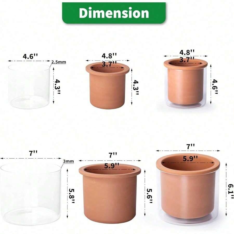 4 Inch 6 Inch Self Watering Plants Pots, Design Terracotta Pots For ...