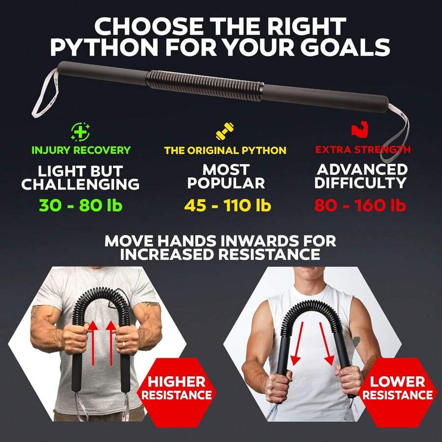 Python Power Twister Bar - Upper Body Exercise For Chest, Shoulder ...