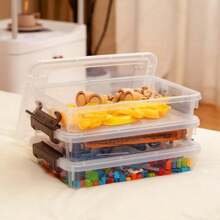 Citylife Comfortable 5 PCS Plastic Storage Bins With Latching Lids ...