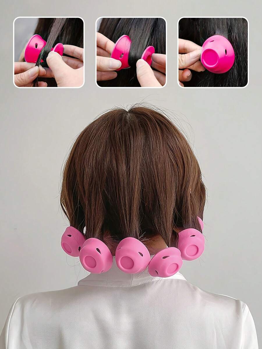 10 pièces Set de fers à friser sans chaleur, fer à friser en forme de ...