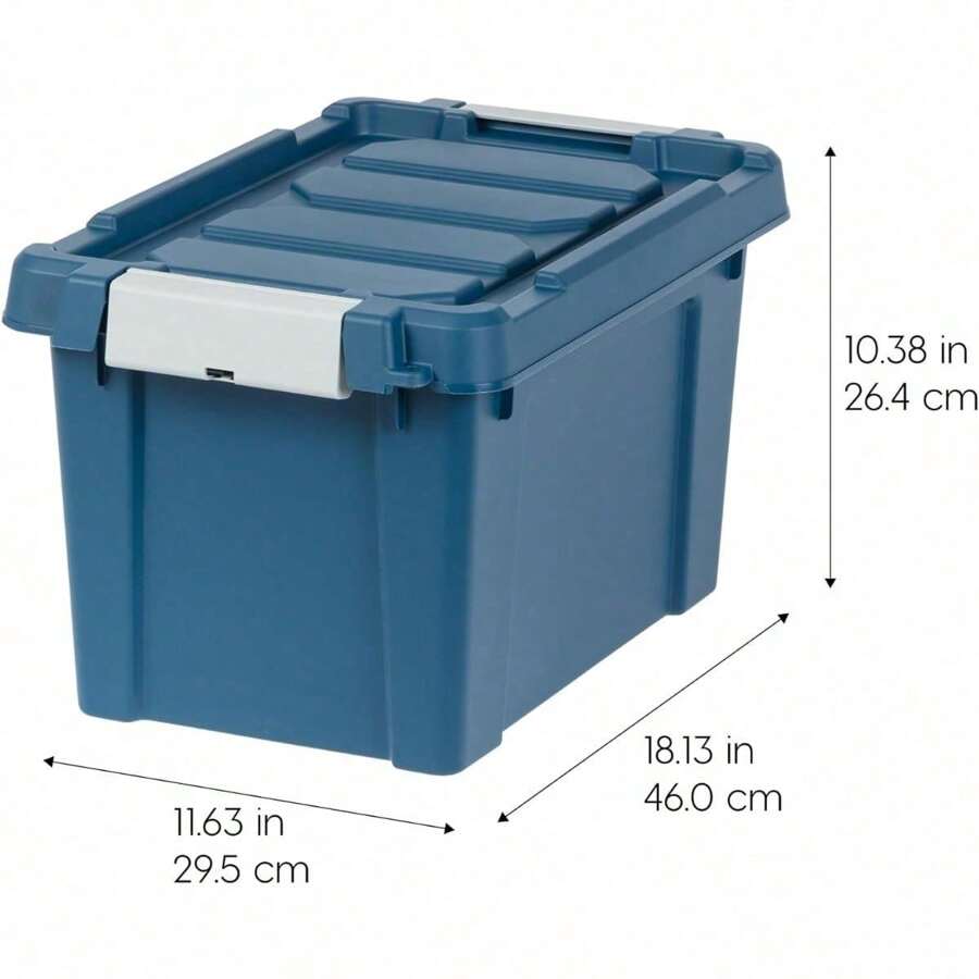 5 Gallon Lockable Storage Bins With Lids, 6 Pack - Made In USA, Heavy ...