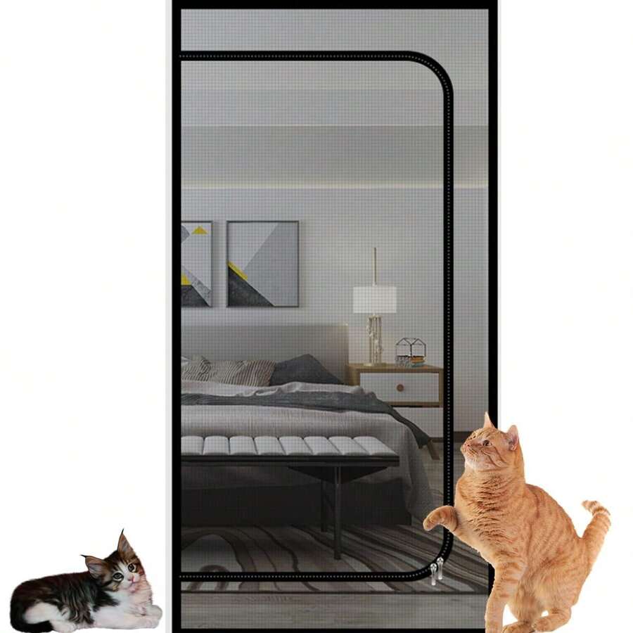 Reinforced Cat Screen Door,Durable Cat Resistant Mesh Screen With ...