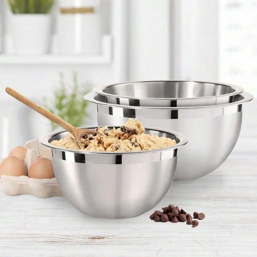 8-Quart Two-Tone Stainless Steel Mixing Bowl, Great For Mixing, Making ...