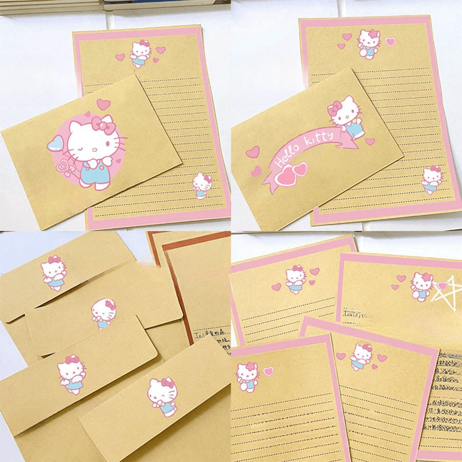 Sanrio Sanrio Ribbon Bow Series Leather Envelope Letter Paper Birthday ...