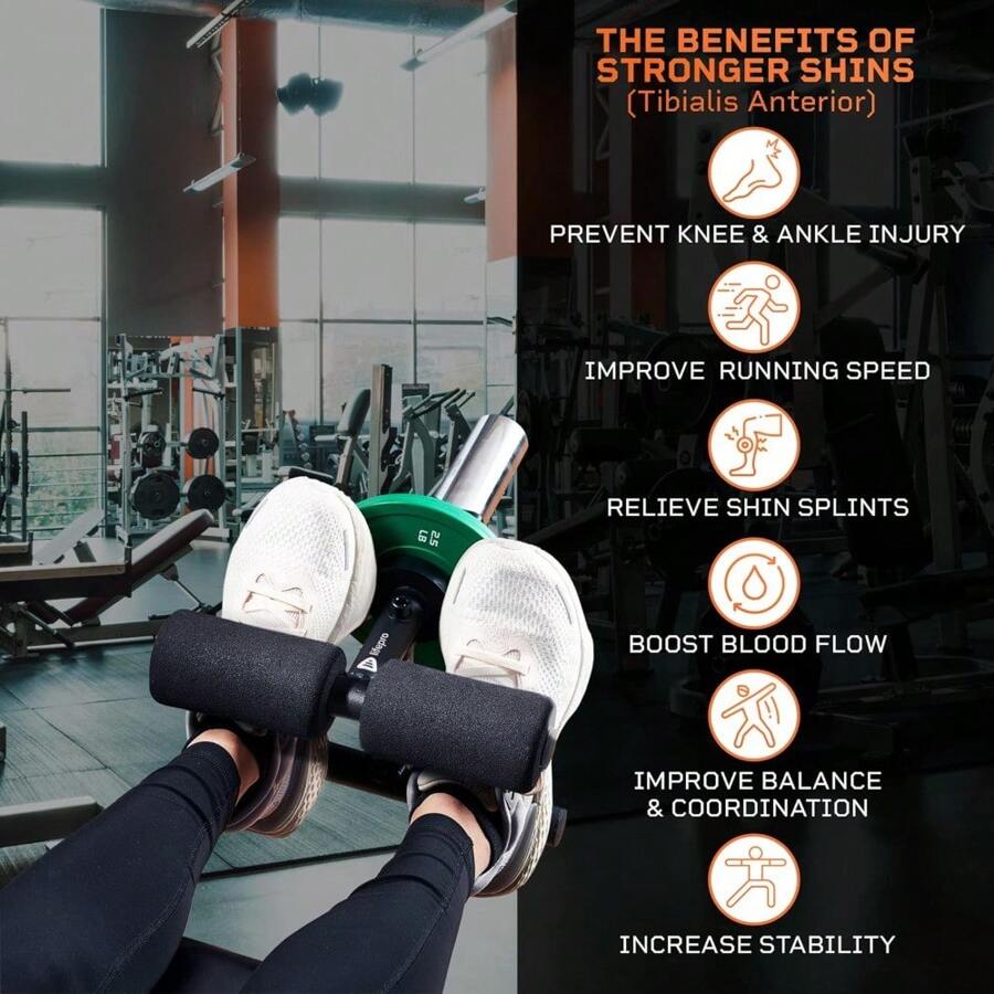 Nordic Curl Workout Bench Home Gym Hamstring Machine & Tibialis Trainer ...