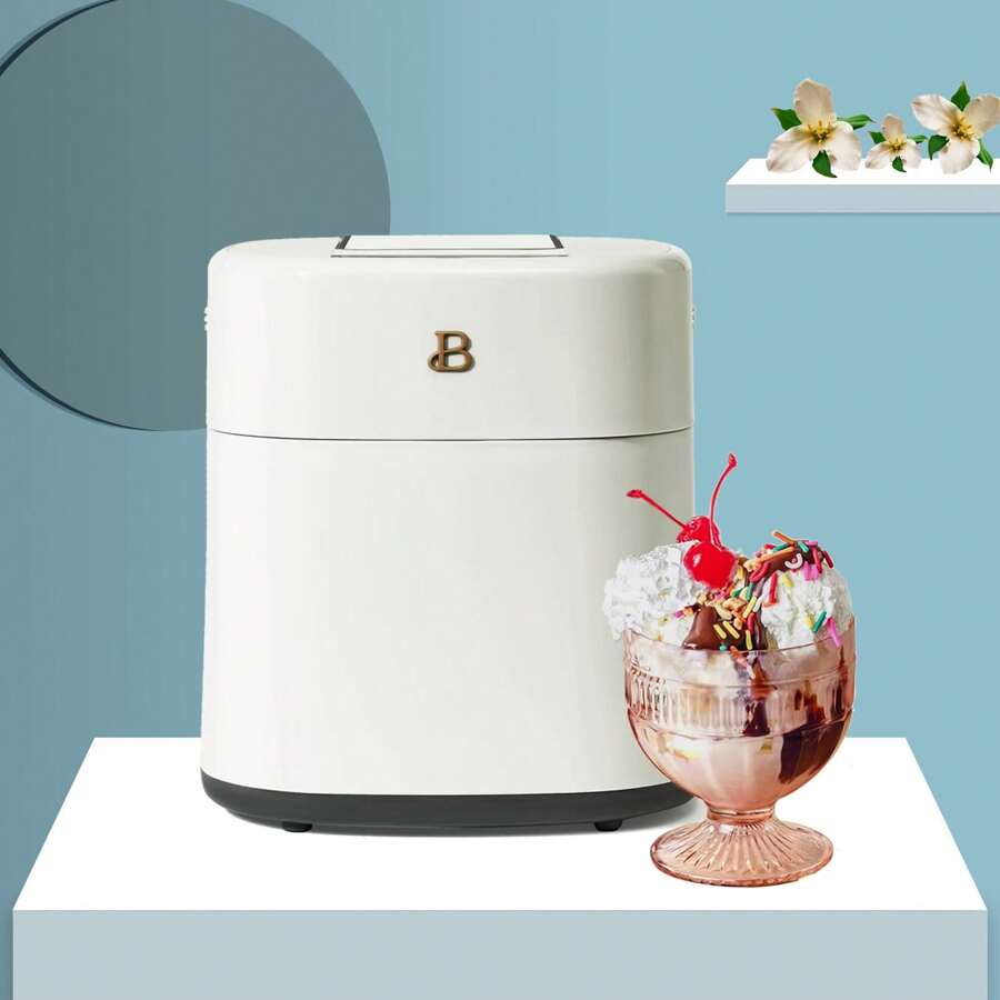 Beautiful 1.5 Qt Ice Cream Maker With Touch Activated Display, White ...