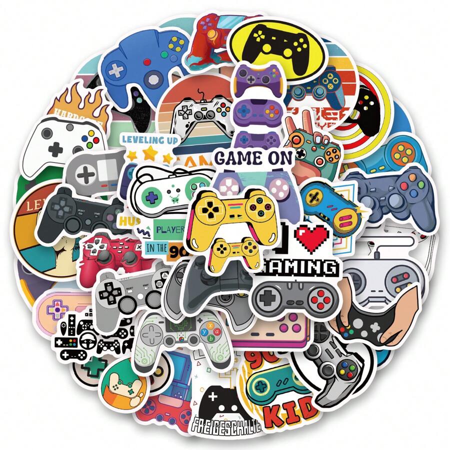 50PCS Game Controller Stickers Vinyl Aesthetics Stickers Scrapbooking ...