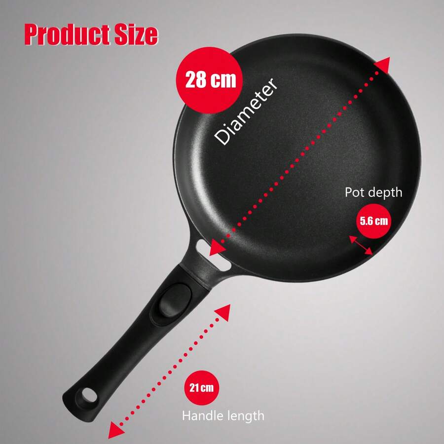 Induction Pan, 24 Cm, Non-Stick, Aluminum, Pan, Removable Handle, For ...