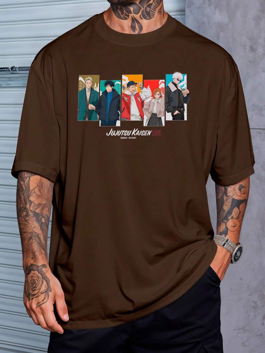 FLUXOGEEK Camisa Camiseta Oversized Streetwear Jujutsu Kaise Shibuya ...