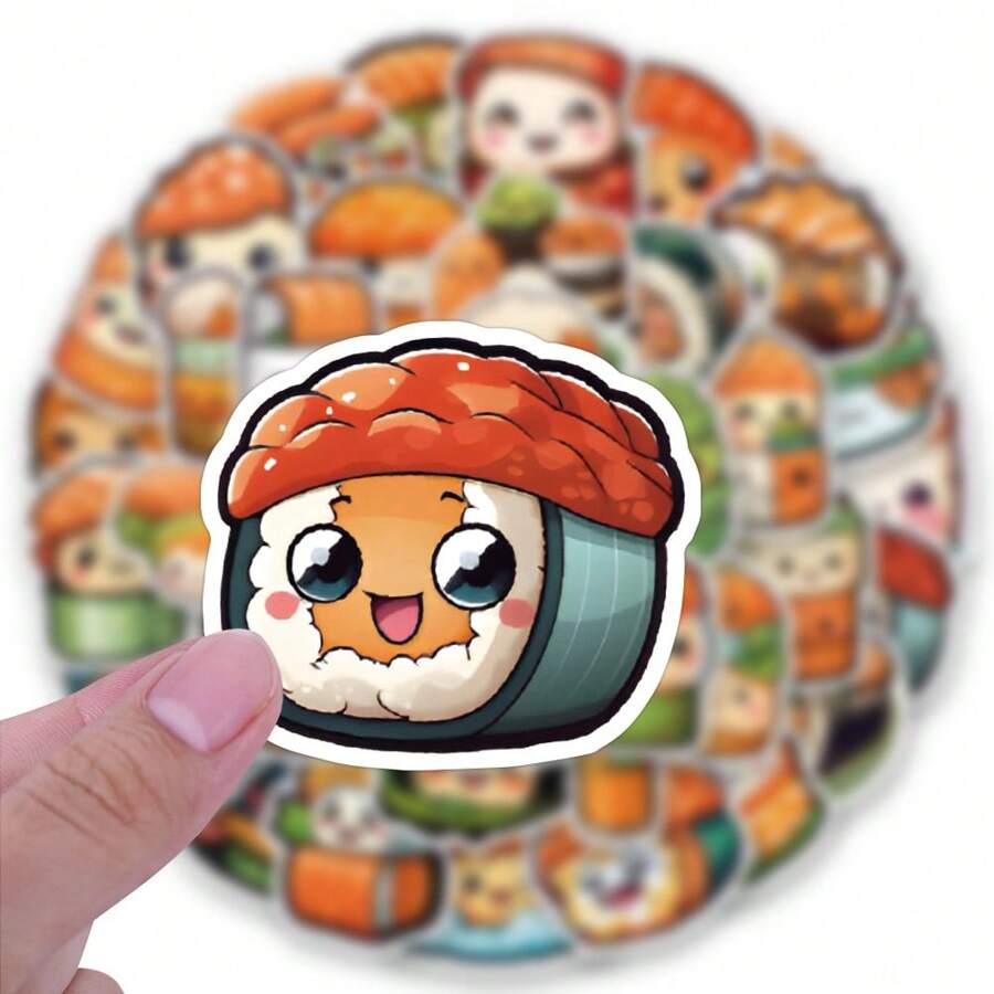 50PCS Sushi Rice Balls Stickers Vinyl Aesthetics Stickers Scrapbooking ...