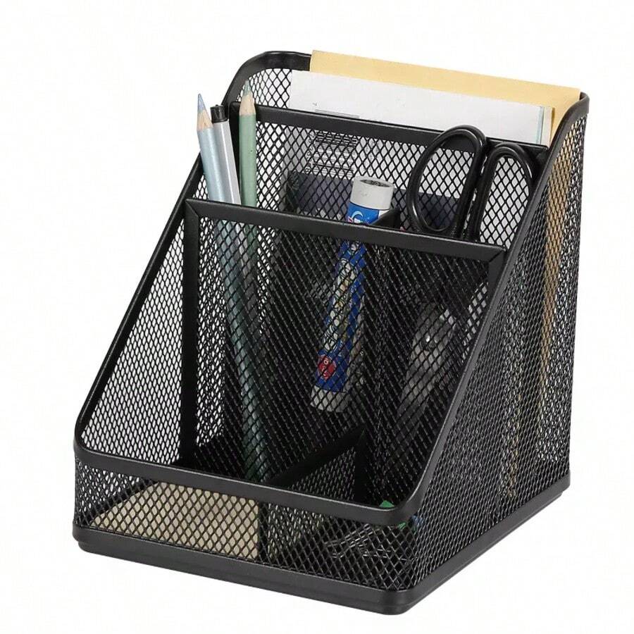 Mesh Medium Desktop Organizer Black - Brightroom™ | SHEIN USA